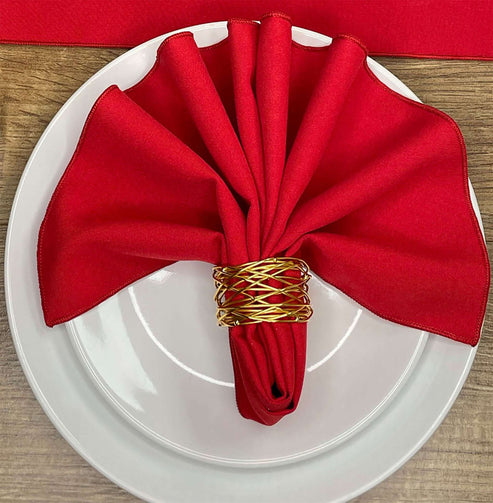 Red Napkin made from soft polyester fabric – Hope Linens Limited